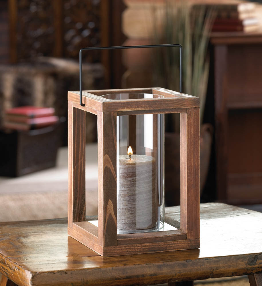 Rustic Garden Wooden Lantern – Distinctive Merchandise