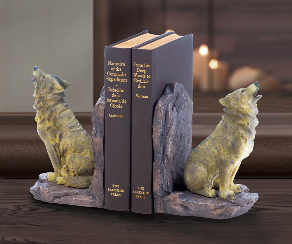 Howling Wolf Bookends – Distinctive Merchandise